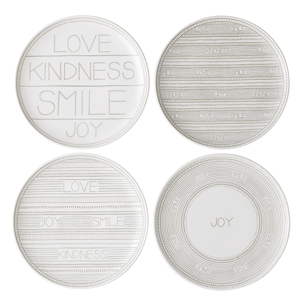 Royal Doulton - Ellen DeGeneres A/Taupe Plate Set 4pce | Peter's of ...