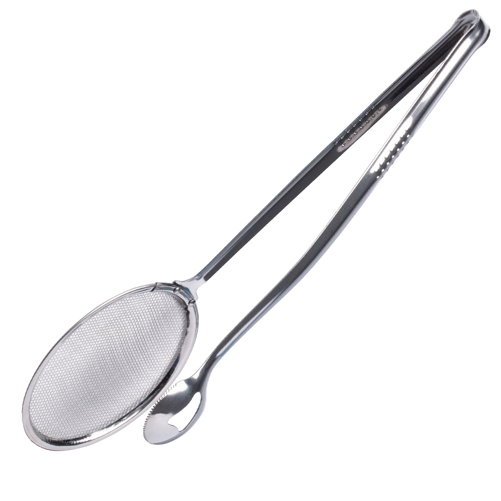 Cuisena - Stainless Steel 2-In-One Frying Tongs and Strainer | Peter's ...