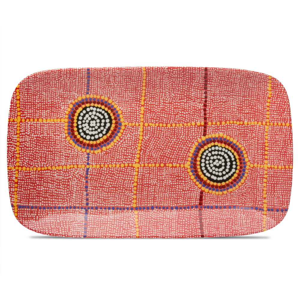Alperstein - Aboriginal Art Debbie Brown Long Plate | Peter's of Kensington