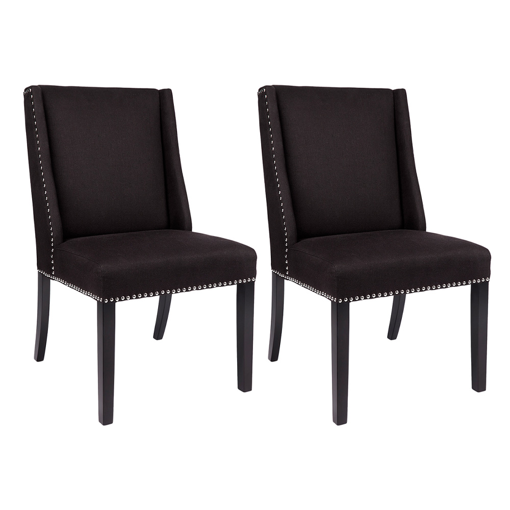 Cafe Lighting - Braydon Dining Chair Linen Set of 2 | Peter's of Kensington