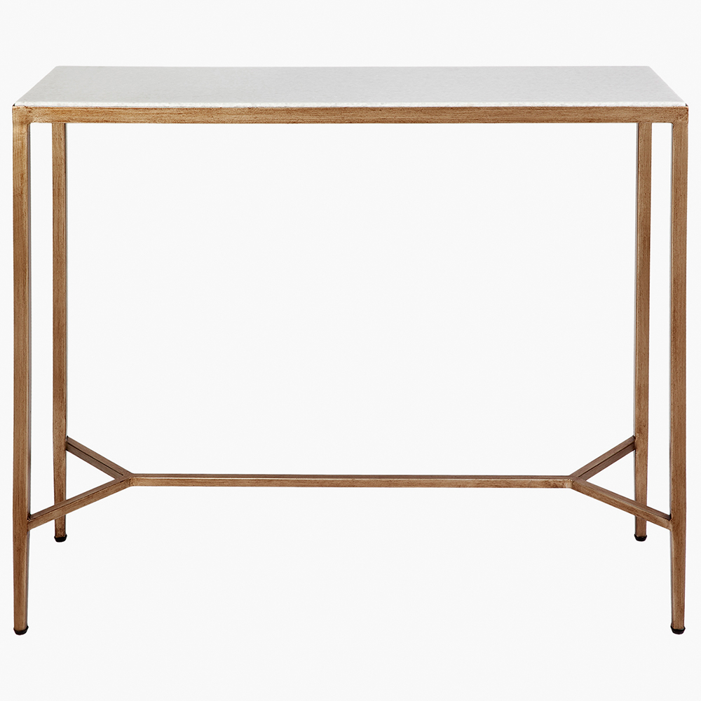 Cafe Lighting - Chloe Console Table Small Gold | Peter's of Kensington