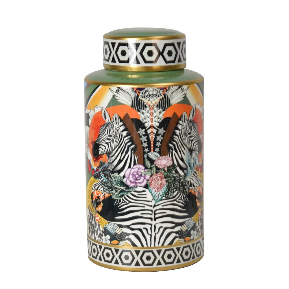 Florabelle - Zebra Ceramic Jar | Peter's of Kensington