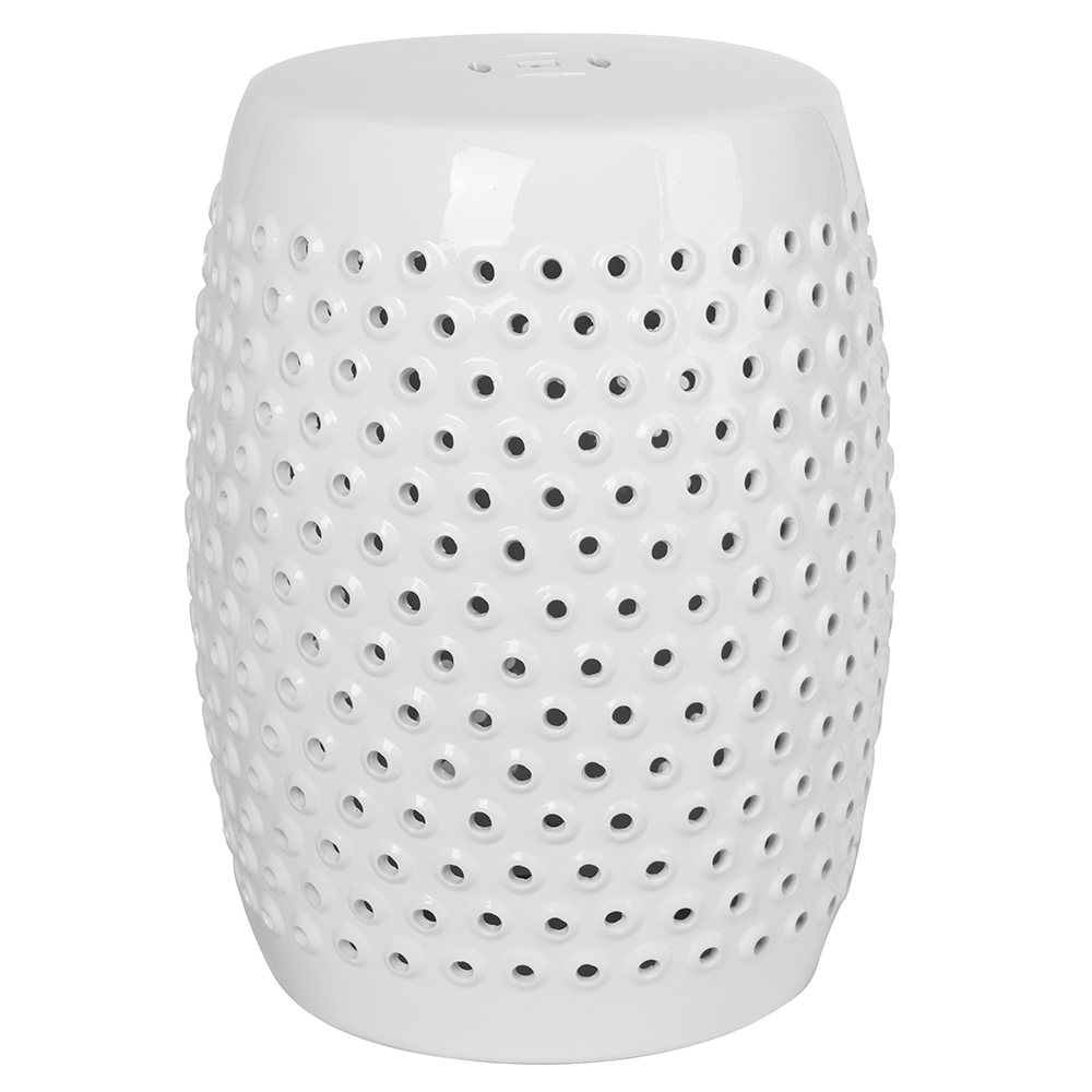 Avalon - White Shelly Decorator Stool | Peter's of Kensington