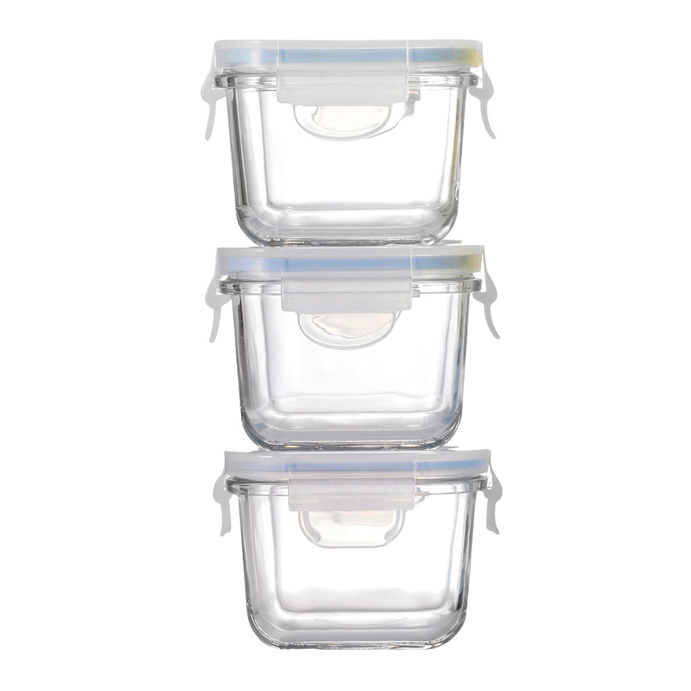 Glasslock - Baby Food Square Container Set | Peter's of Kensington