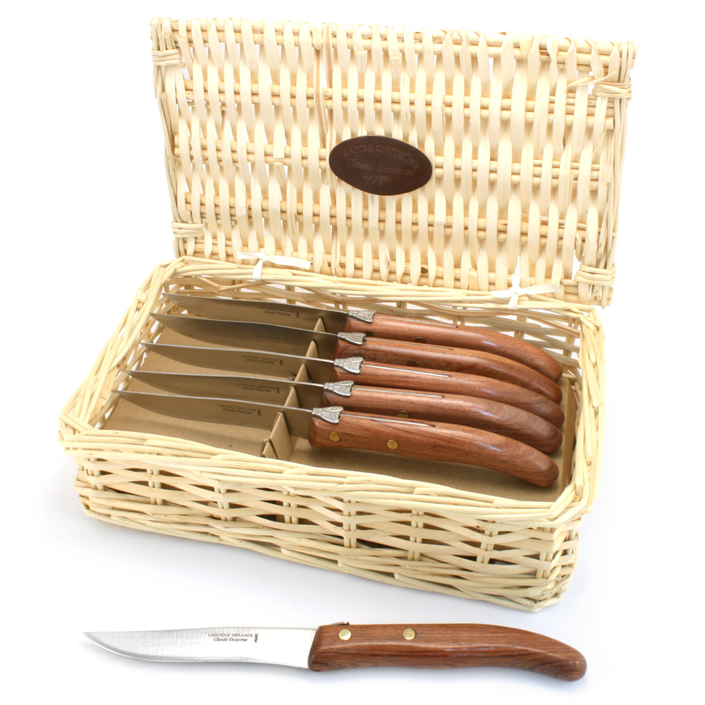 Claude Dozorme - Grill Steak Knife Set w/Exotic Wood Handles | Peter's ...