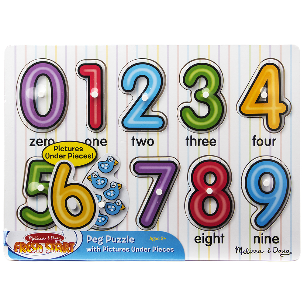 Melissa & Doug - See Inside Numbers Peg Puzzle 10pce | Peter's of ...