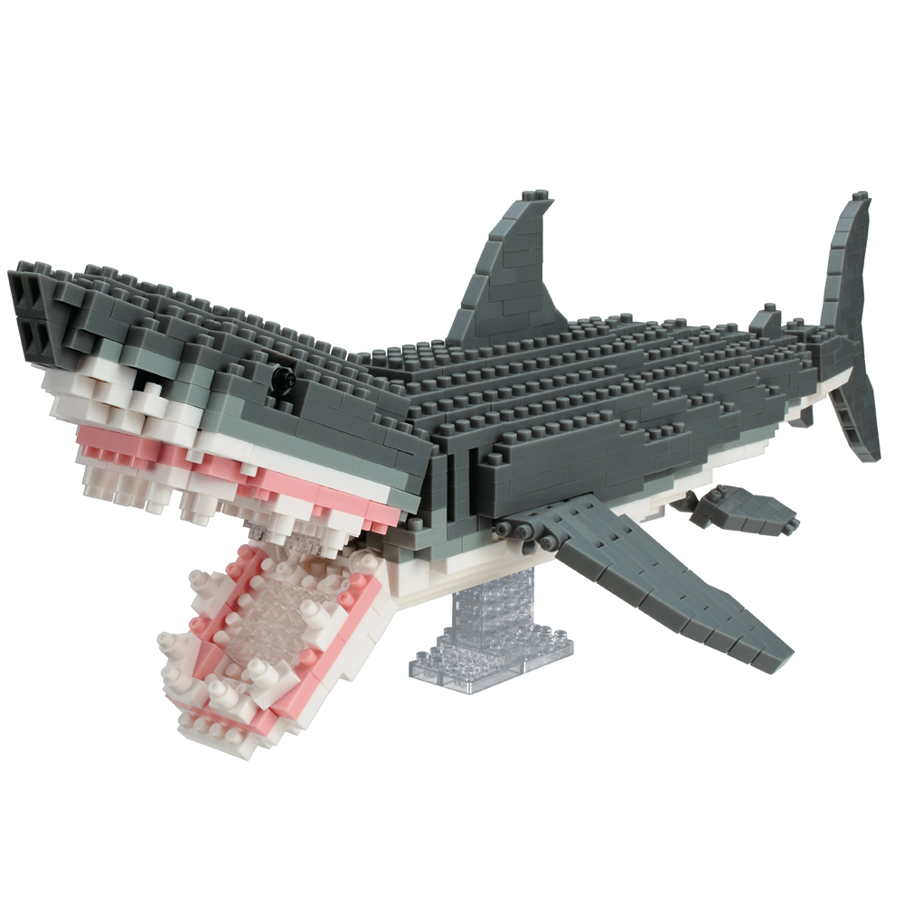Nanoblocks - Animal Deluxe Great White Shark | Peter's of Kensington