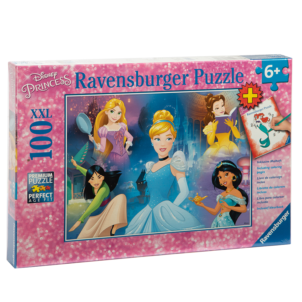 Ravensburger - Disney Princess Puzzle W/Colouring Page 100pc | Peter's ...