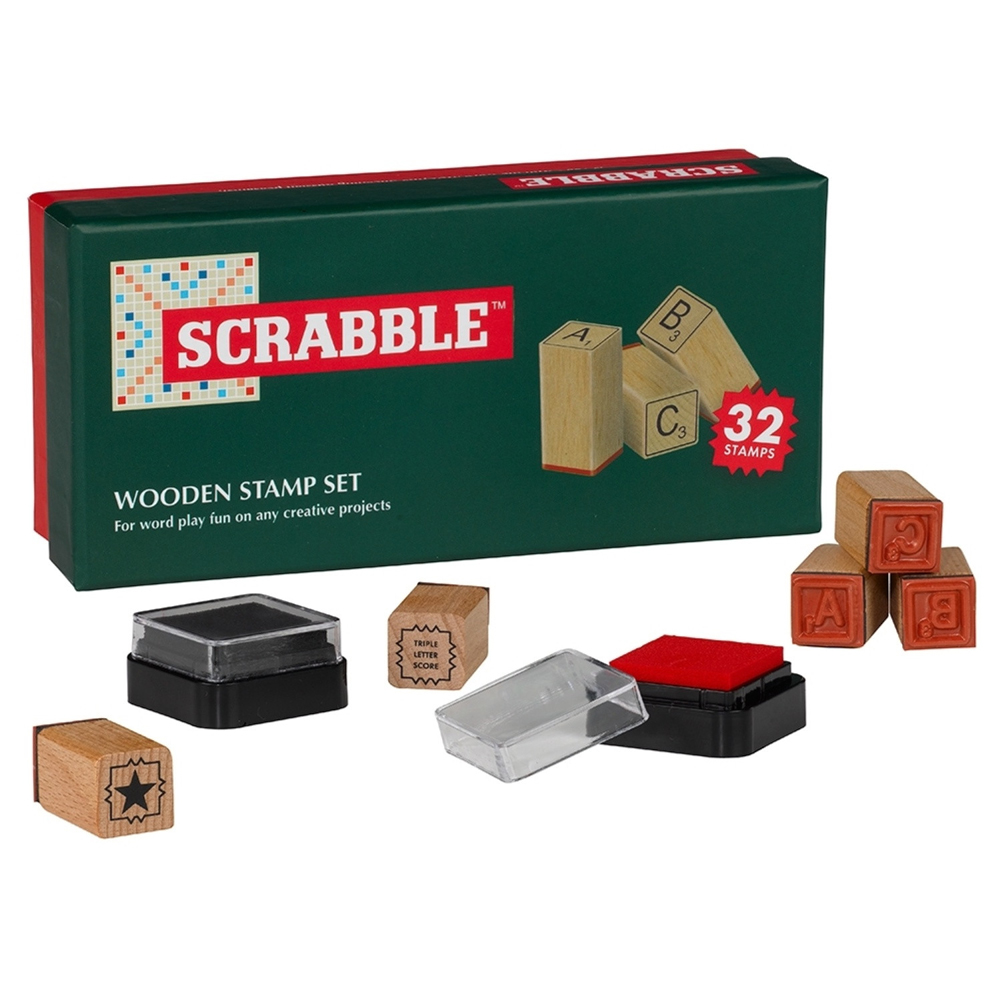 Scrabble - Wooden Stamp Set | Peter's of Kensington