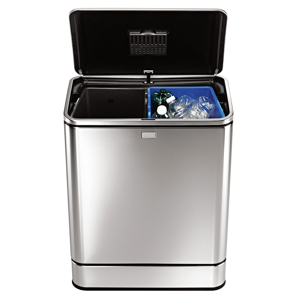 Simplehuman - Rectangular Sensor Recycling Bin 48L + Adapter | Peter's ...