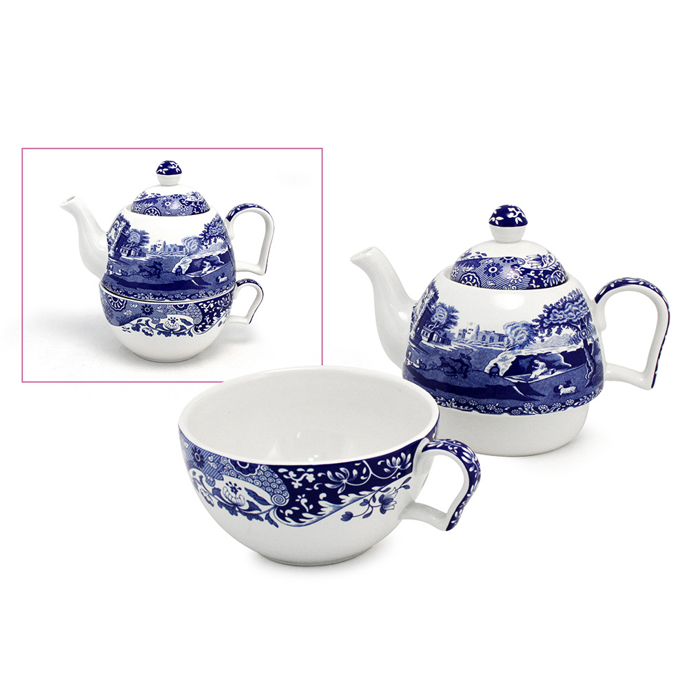 Spode - Blue Italian Tea for One Set | Peter's of Kensington