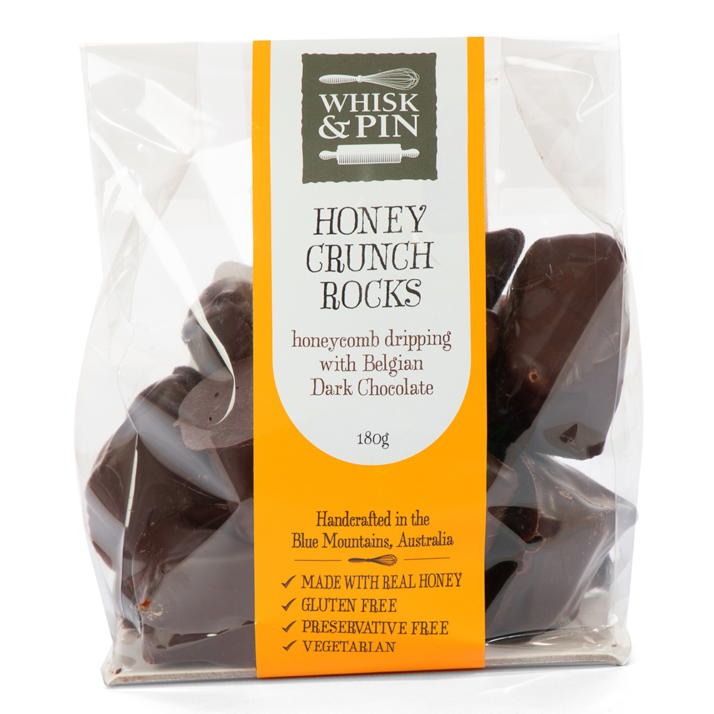 Whisk & Pin - Honey Crunch Rocks Dark Chocolate 180g | Peter's of ...
