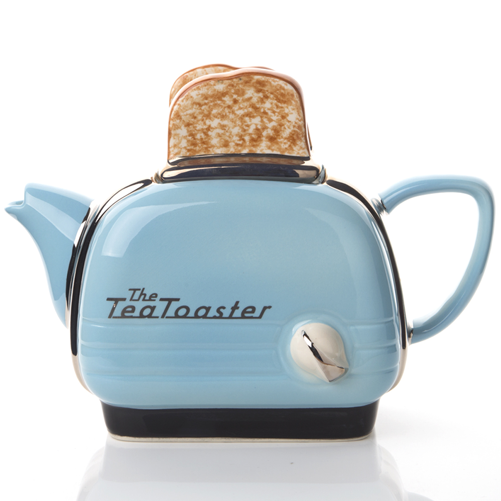 The Teapottery - Toaster Blue Teapot | Peter's of Kensington