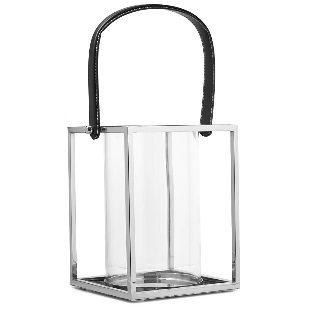 Flair Decor - High Gloss Lantern w/ Leather Handle | Peter's of Kensington