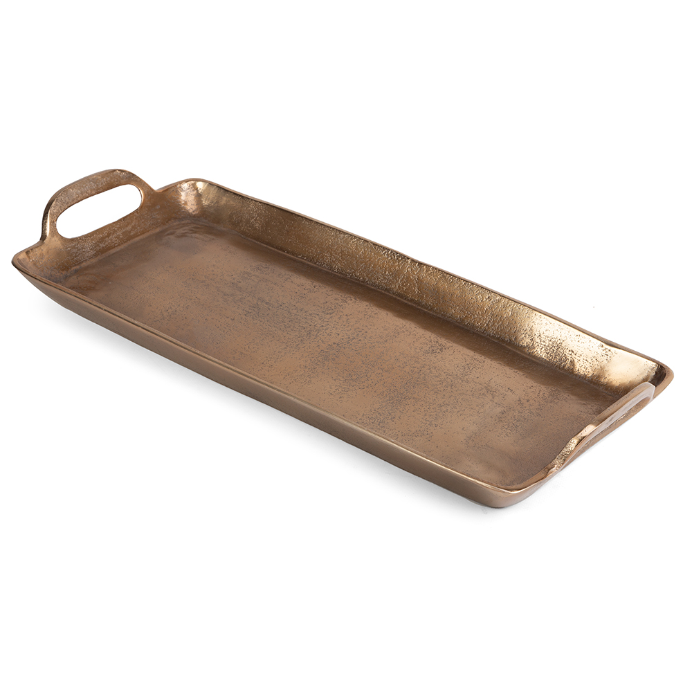 Luxe By Peter's - Rectangular Antique Gold Tray 51x21cm | Peter's of ...