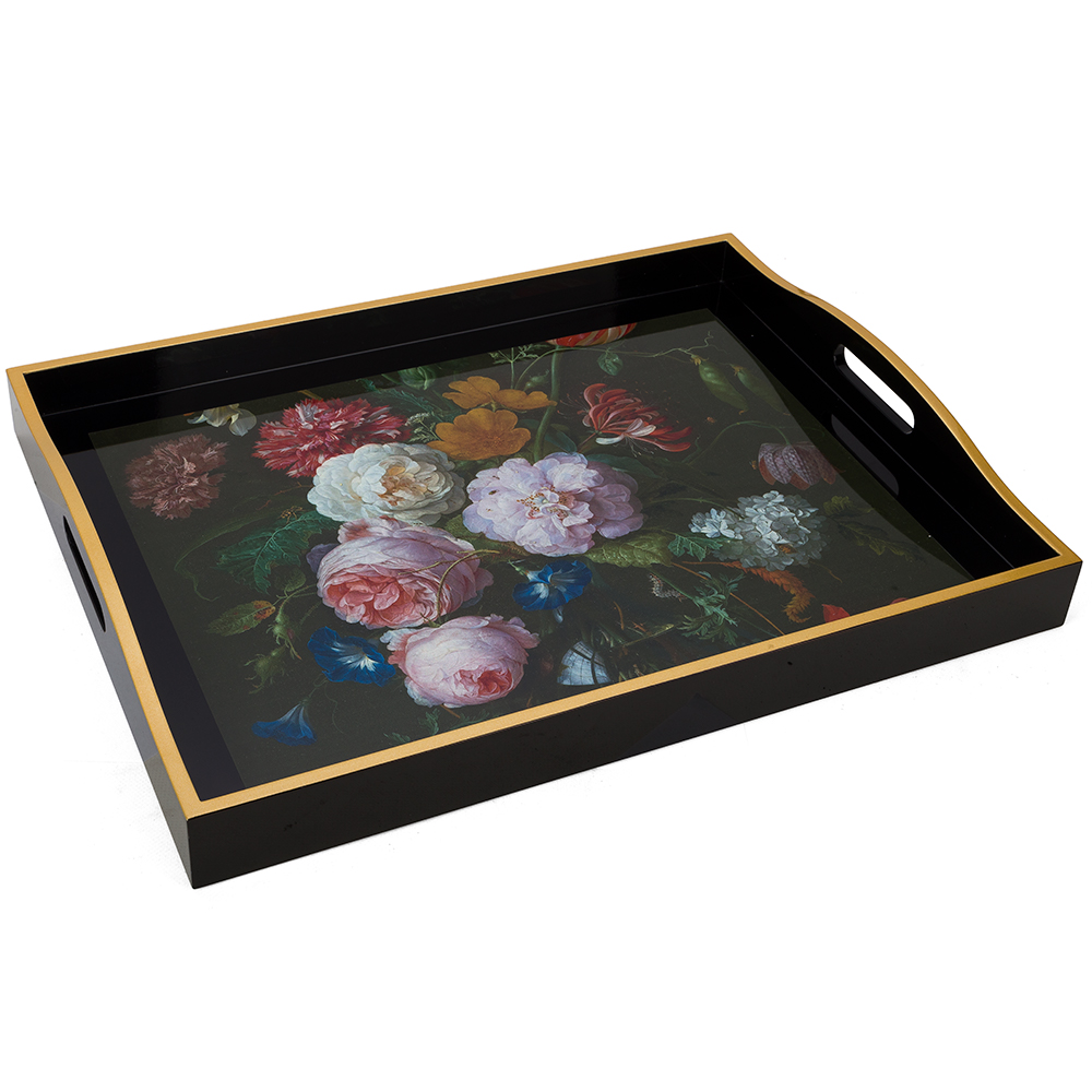 Whitelaw & Newton - Flowers Tray Black | Peter's of Kensington