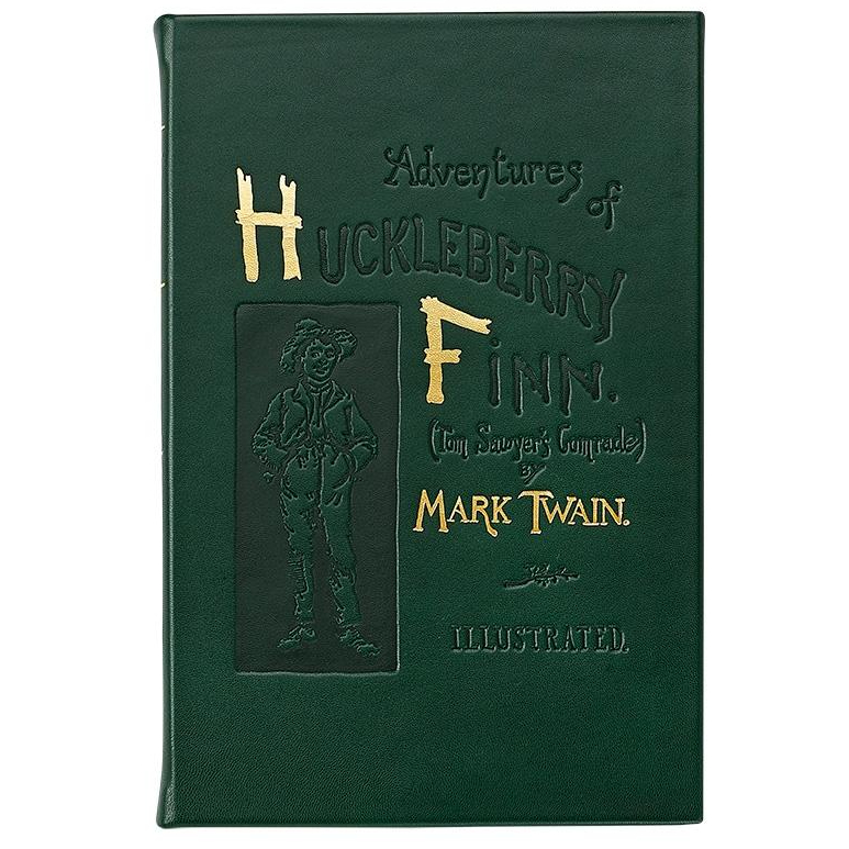 Graphic Image - Huckleberry Finn Green Leather Book | Peter's of Kensington
