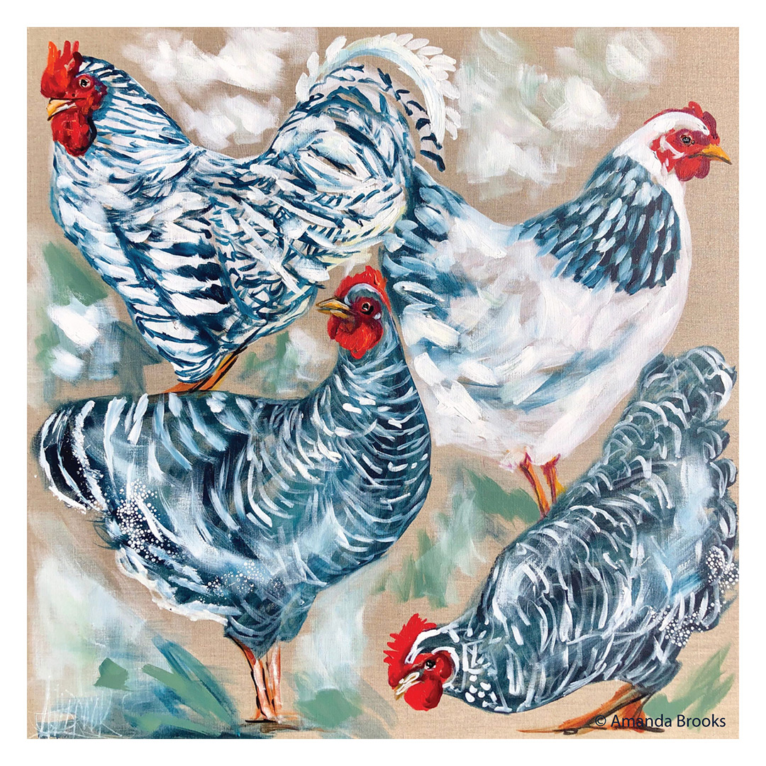 Lilli Rock - Blue & White Chooks Trivet | Peter's of Kensington