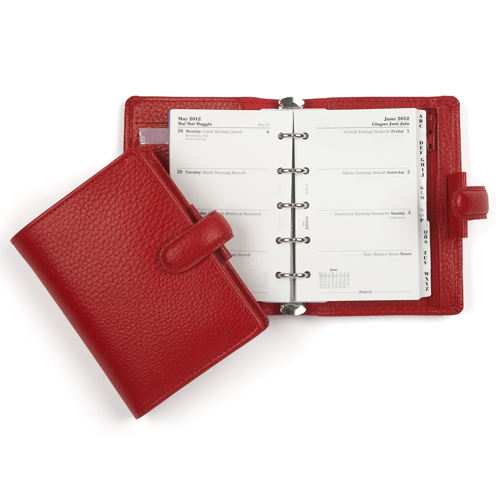 Filofax - Finsbury Red Grained Leather Mini Organiser | Peter's of ...
