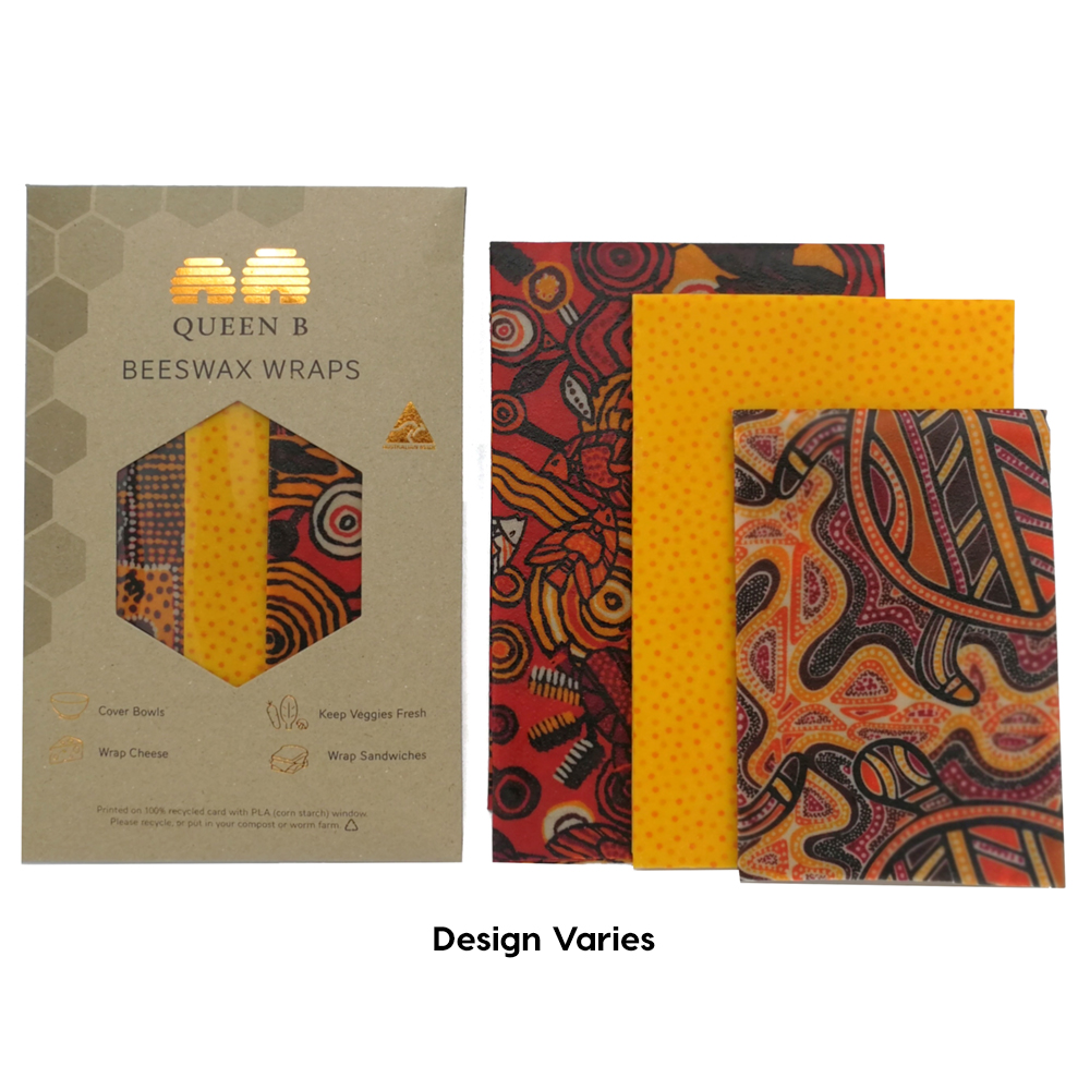 Queen B - Assorted Beeswax Wrap Set Dreamtime 3pce | Peter's of Kensington