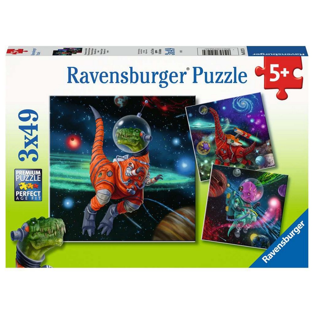 Ravensburger - Dinosaurs In Space Puzzle 3x49pce | Peter's of Kensington