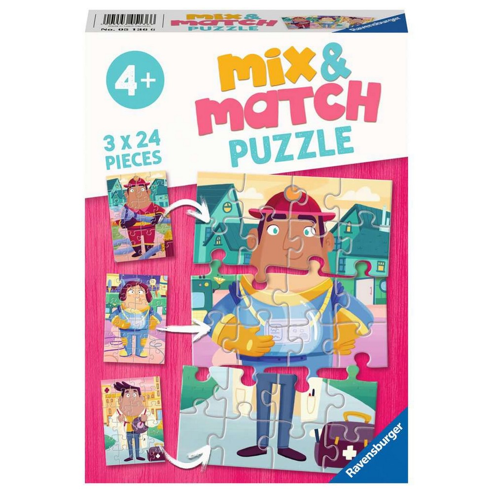 Ravensburger - Job Swap Mix & Match Puzzle 3x24pce | Peter's of Kensington