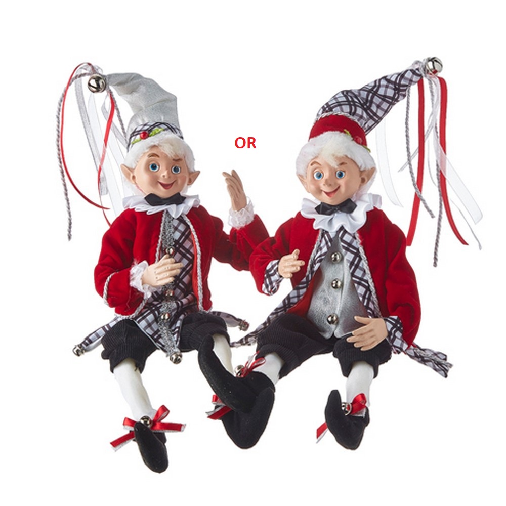 Raz - Posable Elf Red & Black 40cm | Peter's of Kensington