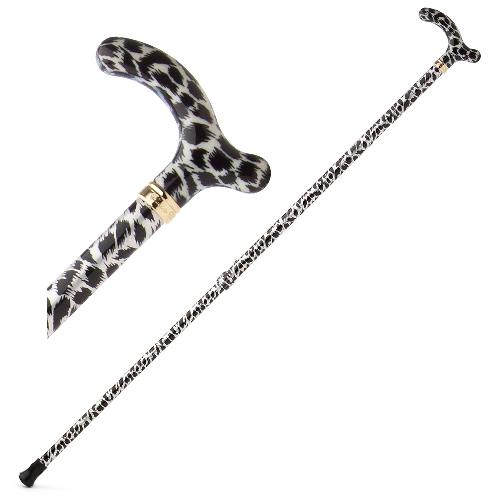 Classic Canes - Petite Snow Leopard Adjustable Cane | Peter's of Kensington