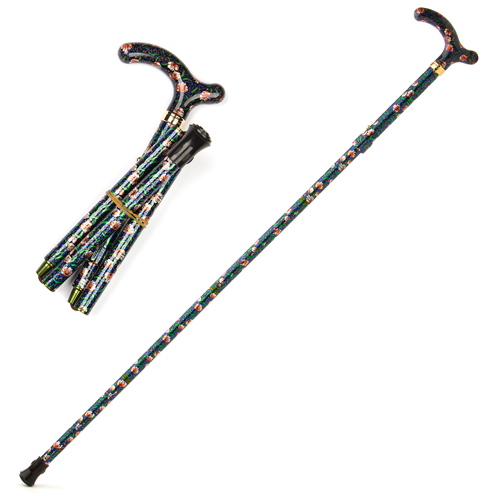 Classic Canes - Summer Flowers Petite Folding Cane | Peter's of Kensington
