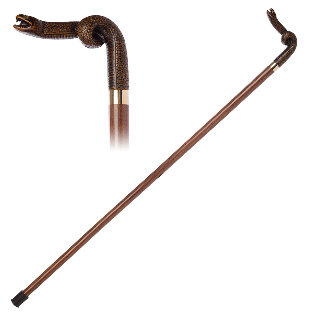 Classic Canes - Snake Hardwood Cane | Peter's of Kensington
