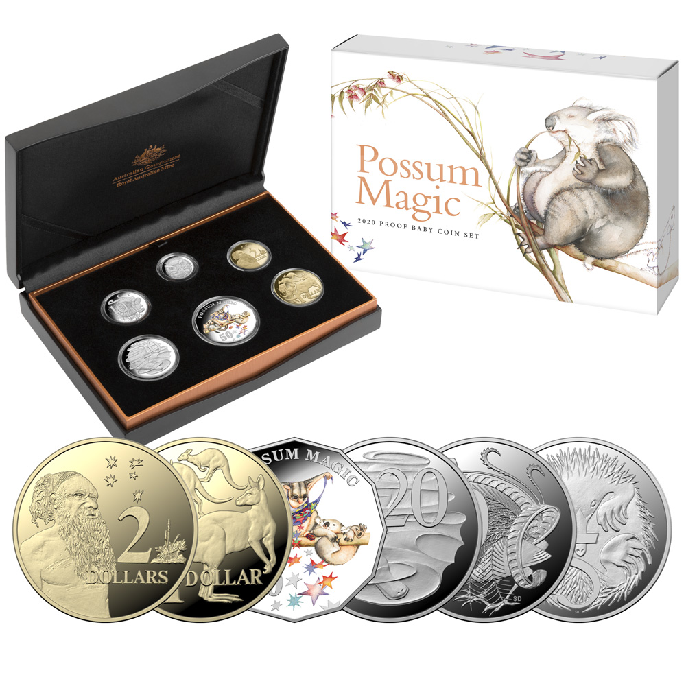 Royal Australian Mint - Possum Magic 2020 Proof Baby Coin Set 6pce ...