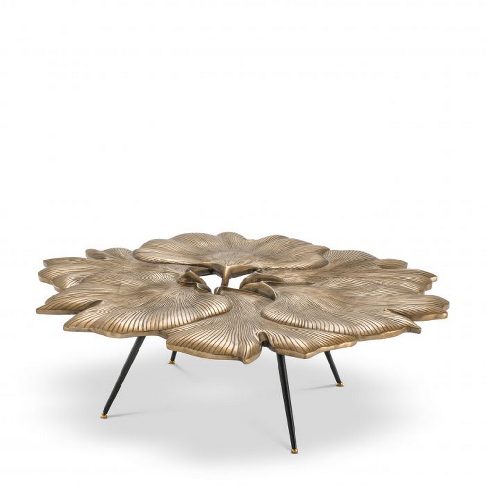 Vandenberg - Coffee Table Ginkgo Vintage Brass Finish | Peter's of Kensington