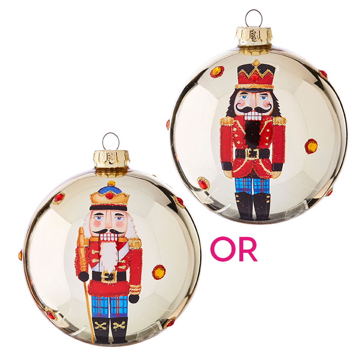 Raz - 12cm Nutcracker Ball Ornament | Peter's of Kensington