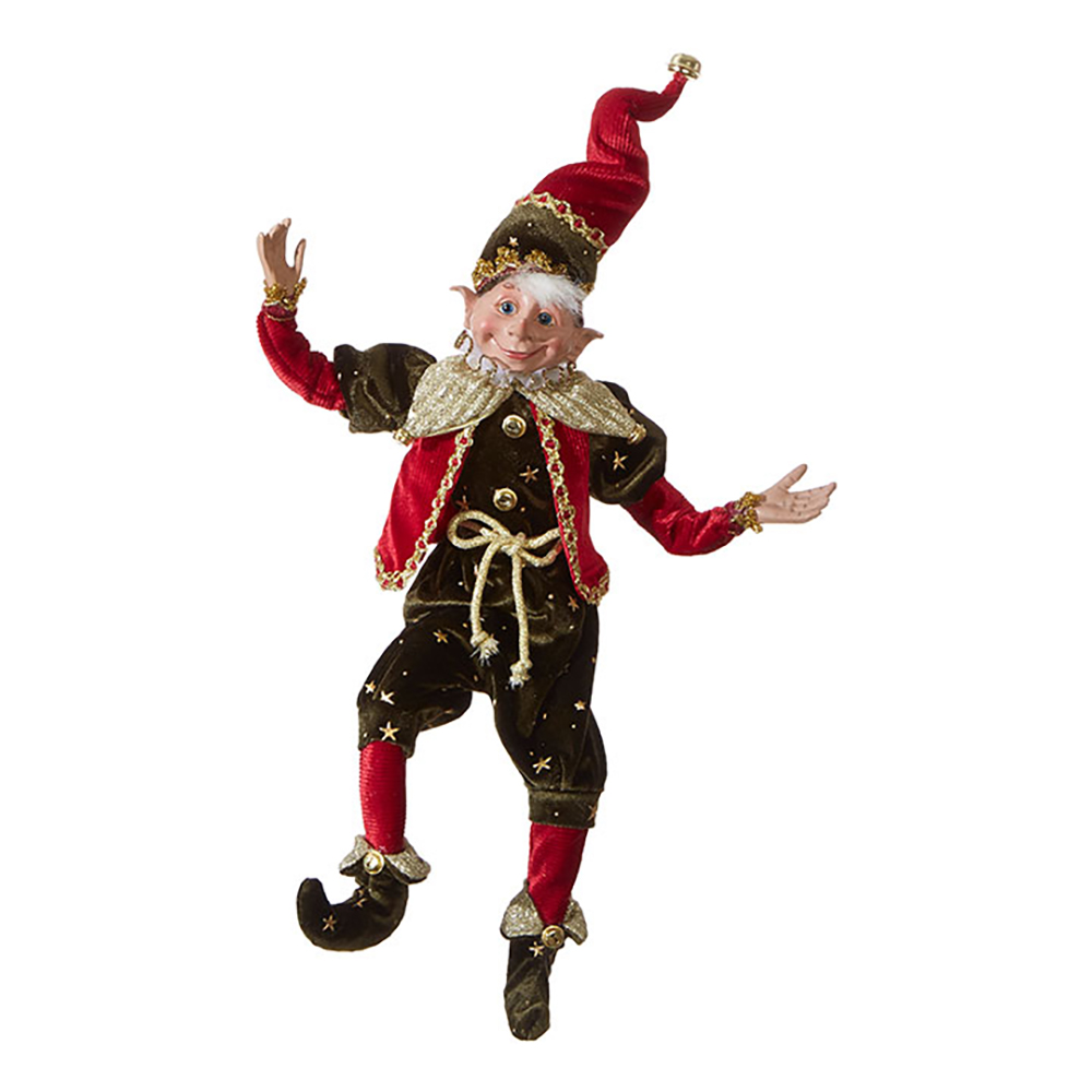 Raz - A Classic Christmas Posable Elf 41cm | Peter's of Kensington