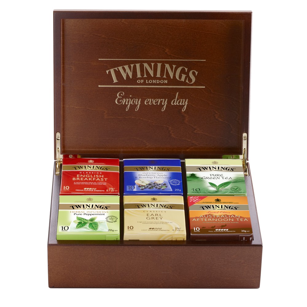 Twinings - 6 Compartment Tea Chest | Peter's of Kensington