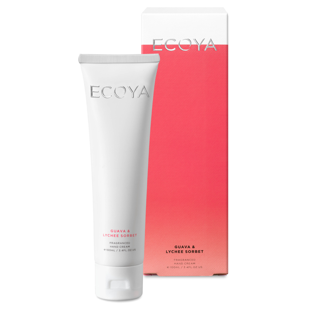 Ecoya - Guava & Lychee Sorbet Hand Cream 100ml | Peter's of Kensington
