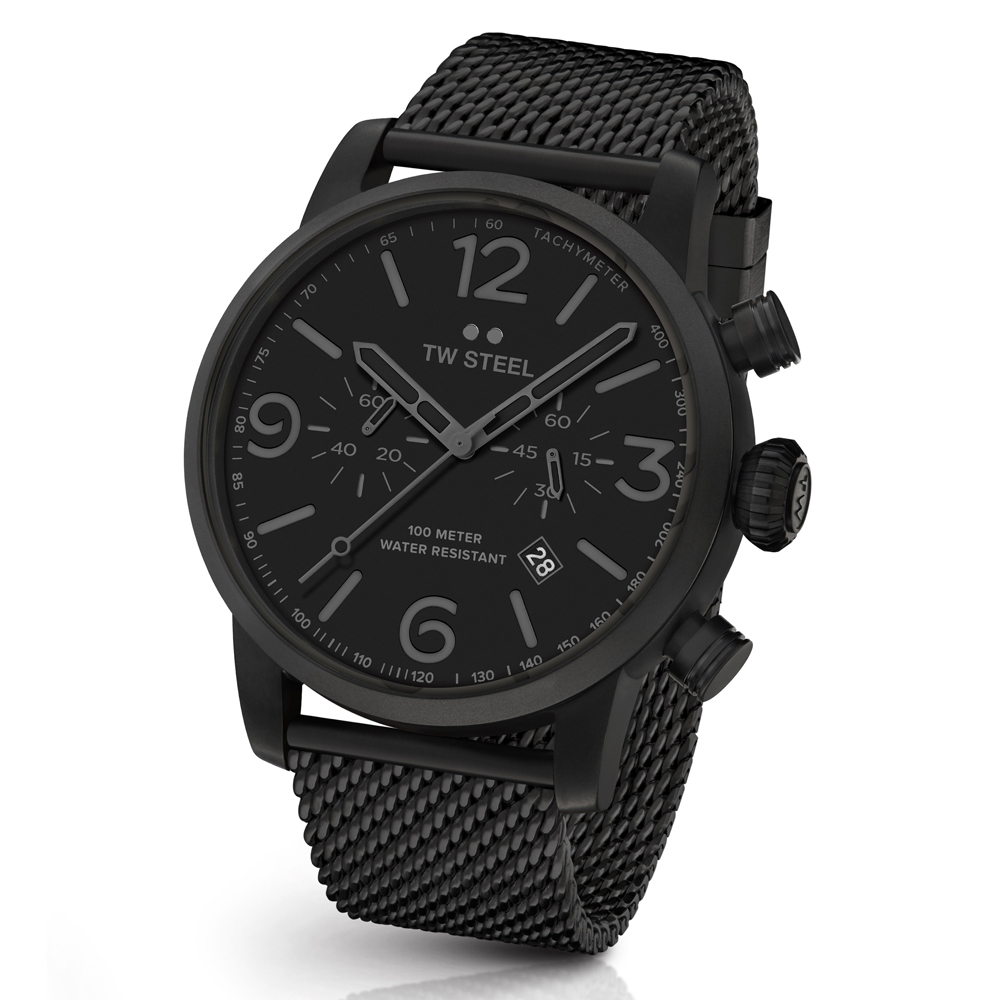 TW Steel - Maverick MB33 Black Chronograph 45mm | Peter's of Kensington