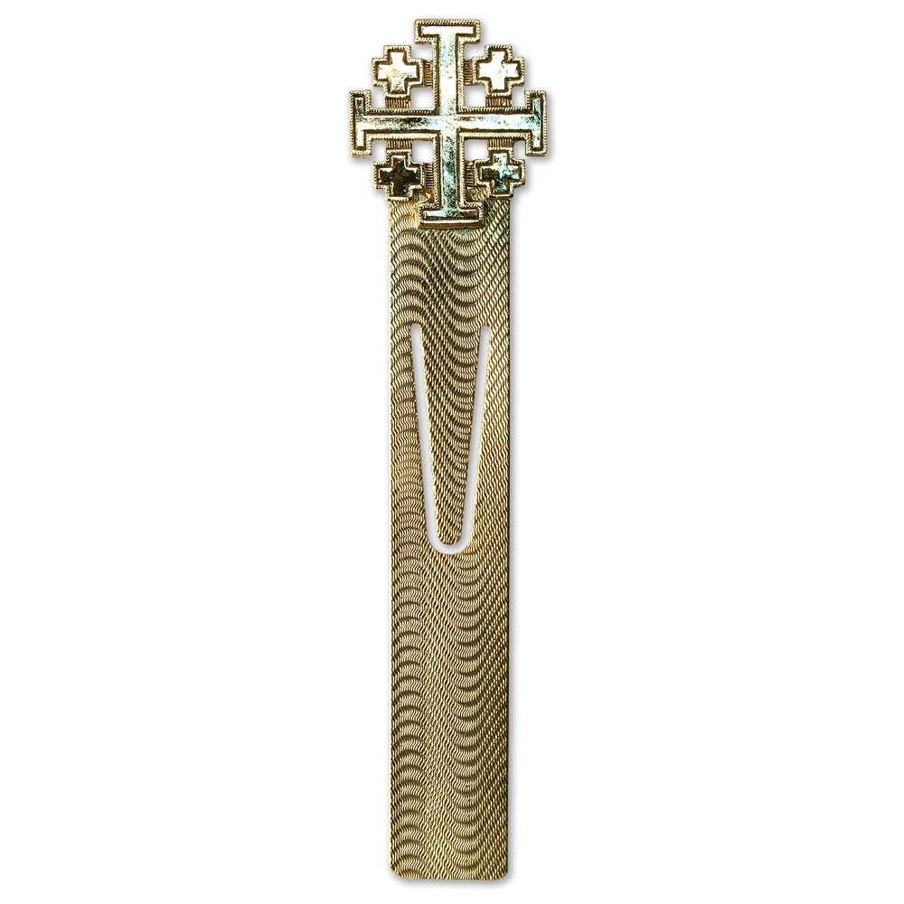 Vatican Library Collection - Gold Jerusalem Cross Bookmark | Peter's of ...