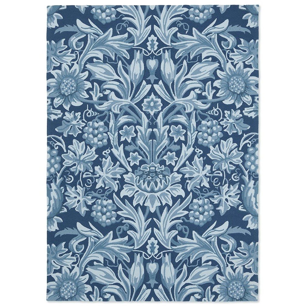 Morris & Co - Sunflower Webbs Blue Outdoor Rug | Peter's of Kensington