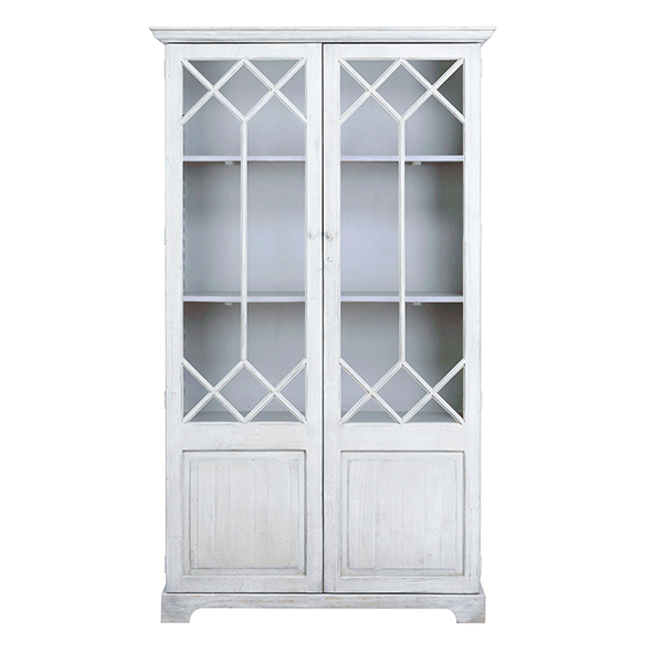 French Country - Norah Display Cabinet White | Peter's of Kensington