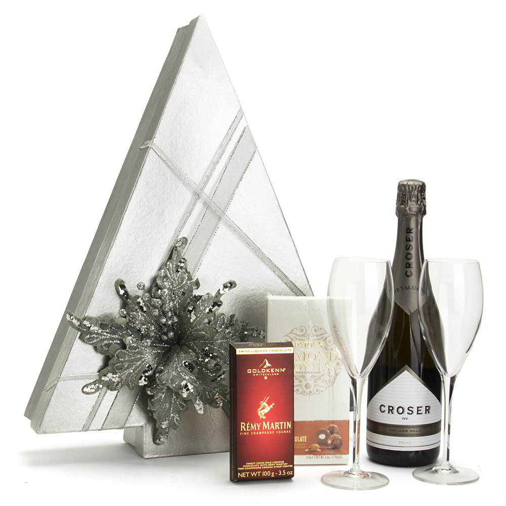 Boz - Decadent Silver Christmas Tree Hamper | Peter's of Kensington