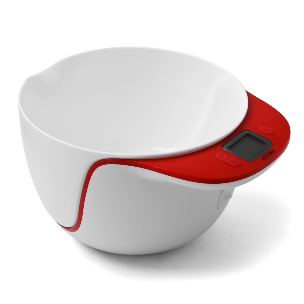 Accura - Saturn Red 5kg Mixing Bowl Scales | Peter's of Kensington