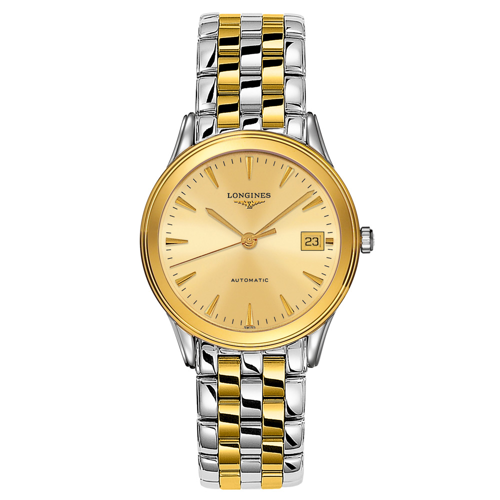Longines - Flagship Gold Dial Gold & S/Steel Watch 35.6mm | Peter's of ...