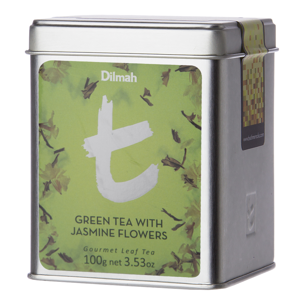 Dilmah - t-Series Green Tea w/Jasmine Flowers Tin Caddy 100g | Peter's ...