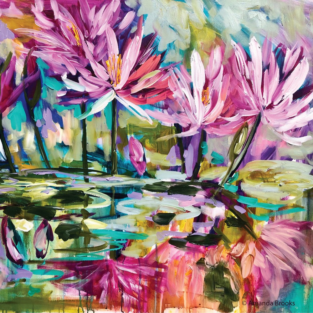Lilli Rock - Water Lily Sunset HB Placemat Set 4pce | Peter's of Kensington