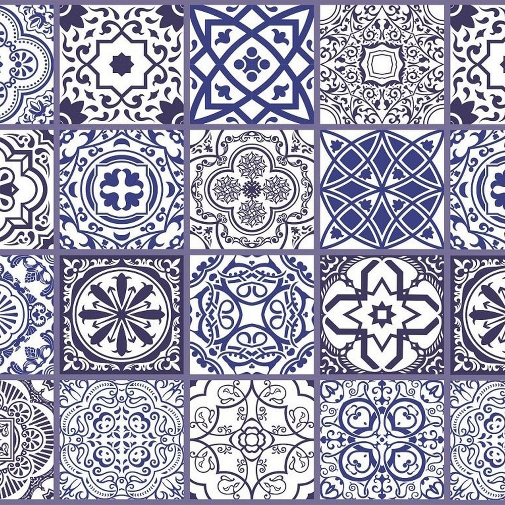 Lilli Rock - Ottoman Blue Placemat Set 4pce | Peter's of Kensington