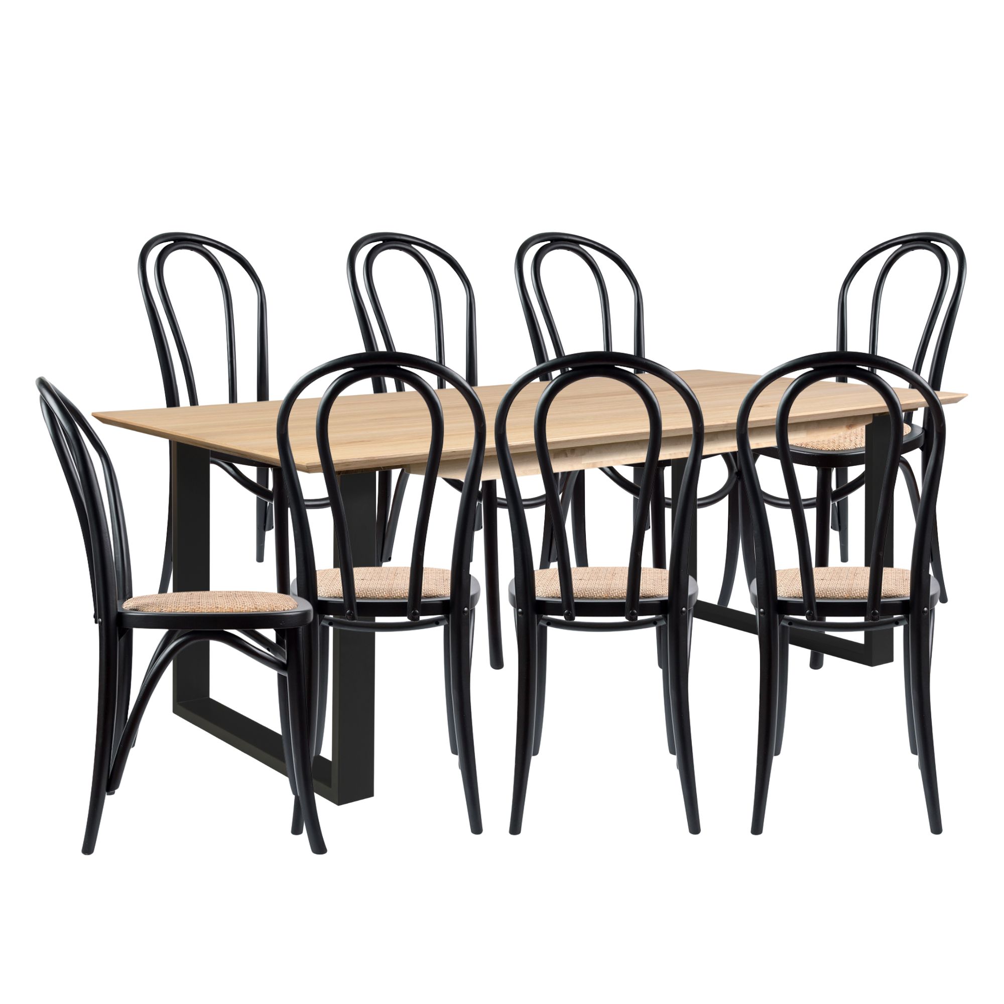 Urban Styling - Aconite Messmate Dining Set Arched Back 9pc | Peter's ...