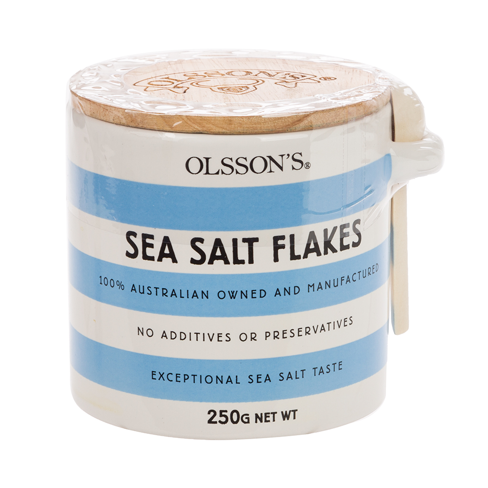 Olsson's - Stoneware Sea Salt Flakes Jar 250g | Peter's of Kensington