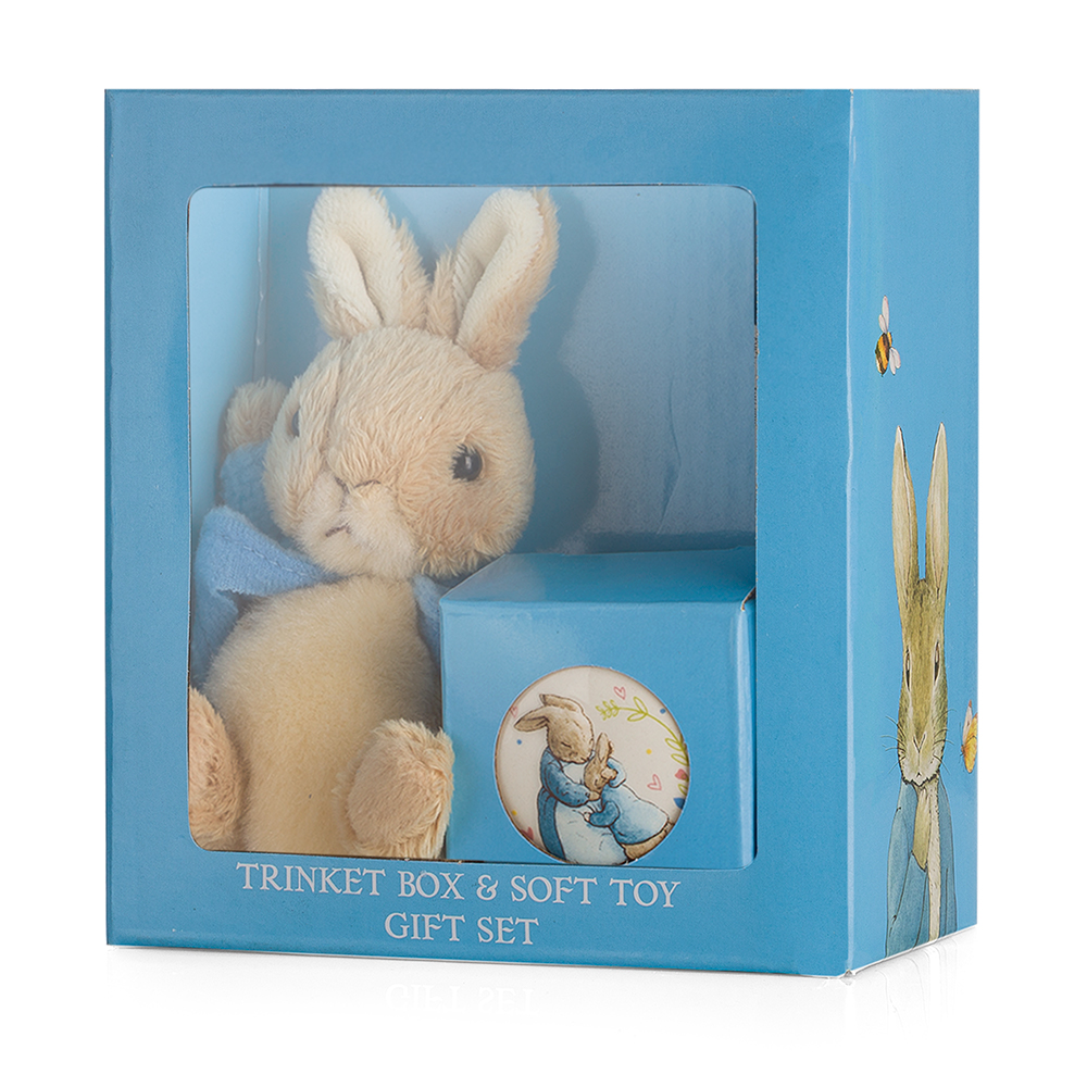 Beatrix Potter - Peter Rabbit Trinket Box and Soft Toy Gift | Peter's ...