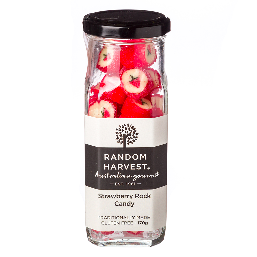 Random Harvest - Strawberry Rock Candy 170g | Peter's of Kensington